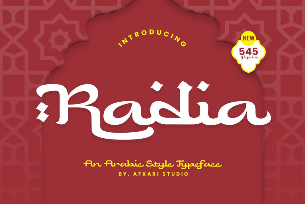 Saleha - An Arabic Style Typeface | Afkari Studio Professional Font ...