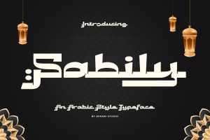 Sabily - An Arabic Style Typeface | Afkari Studio Professional Font ...
