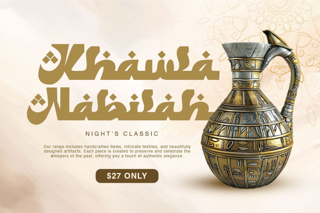 Yalla Arabic - Classic Arabic Display Font | Afkari Studio Professional ...