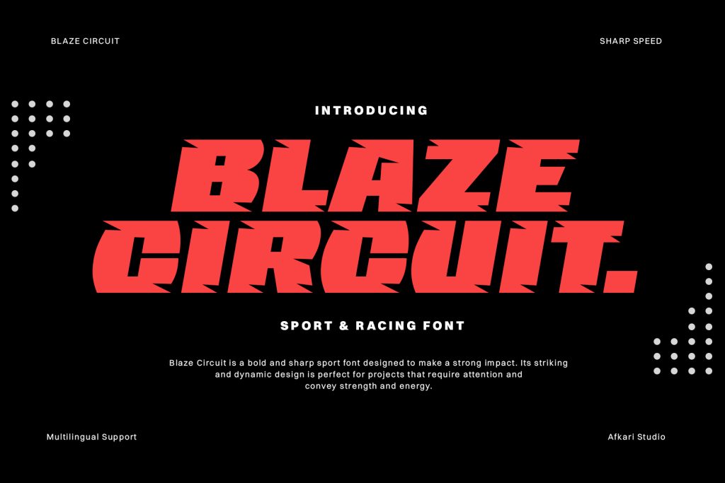 Blaze Circuit - Bold Sport & Racing Font | Afkari Studio Professional ...