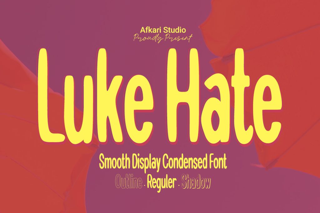 Luke Hate - Smooth Display Condensed Font | Afkari Studio Professional ...